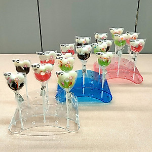 Maybenice Cake Lollipop Holder Display Stand Acrylic Holders 20 Hole Clear Durable Candy Holder for Wedding Party Birthday Dessert Cake Holder