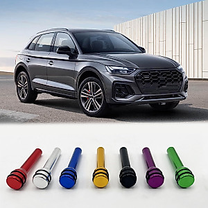 BESULEN 8 Pcs Car Door Lock Knobs, Aluminum Alloy Auto Lock Covers, Automotive Interior Lock Knobs Pull Pins, Truck Inner Door Locks, Universal Front Rear Door Knob Cover