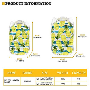 Frestree Mesh Big Capacity Popup Laundry Hamper Novelty Sloth Design Collapsible Clothes Hamper Storage Bins for Washing Laundry, Dormitory, Travel