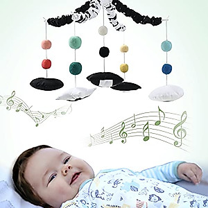 The Peanutshell Montessori Crib Mobile for Baby Boys or Girls - Digital Music Box with 12 lullabies