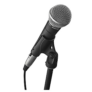 Shure SM58-LC Vocal Microphone with H&A Value Series XLR M to F Professional Microphone Cable - 10'