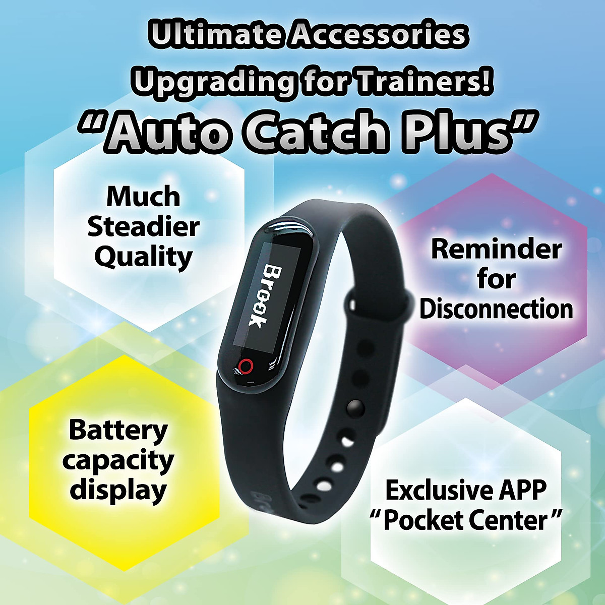 Brook Pocket Auto Catch Plus - Upgraded Version of Auto Catch, Auto Spin and Catching pocket monsters, Collecting Items, Wristband Bracelet Accessory
