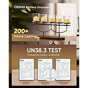 Homemory 24Pack Flameless LED Votive Candles, 200+Hour Long Lasting Electric Fake Candles, Battery Operated Tealights in Warm White for Christmas, Wedding Decor (Ivory Base, Batteries Included)