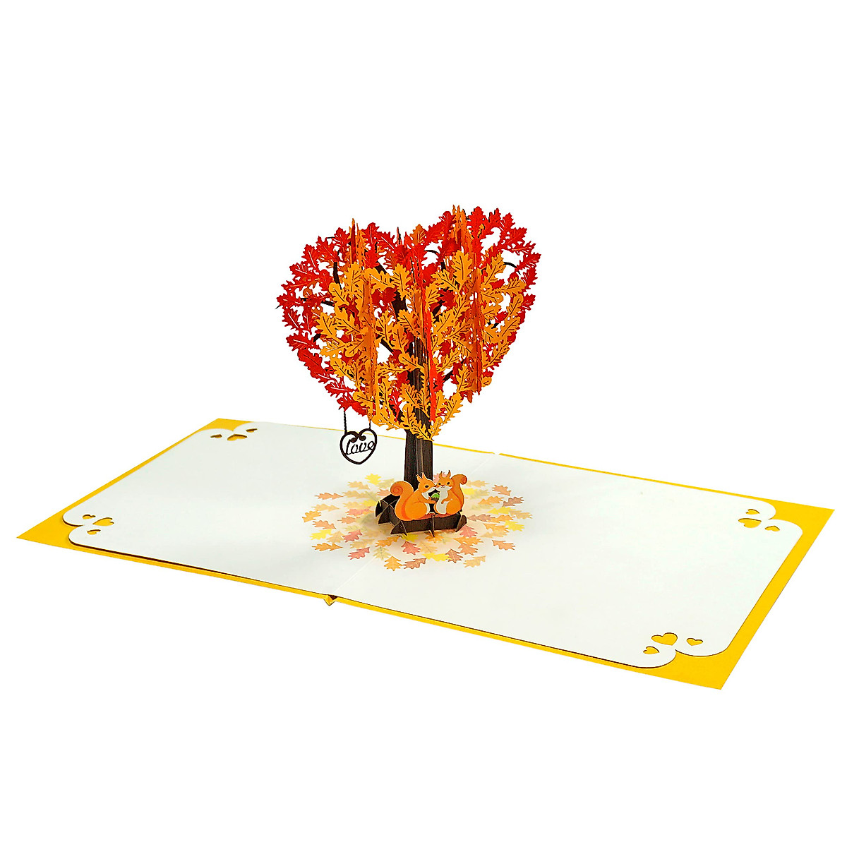 CUTPOPUP Anniversary Card Pop Up, Valentines Day Card, 3D Greeting Loved Card (Squirrel Couple Heart Tree)