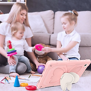 YINLAI for Galaxy Tab A8 10.5 Case,Samsung Galaxy Tab A8 Case Kid Girl Women Children Butterfly Kickstand Shockproof Protective Tablet Cover for Samsung Tab A8 10.5 inch 2022 [SM-X200/X205/X207],Pink