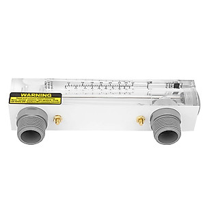 LZM-25 Acylic Flowmeter, 1-10GPM Liquid Meter, Water Tube Design Liquid Flowmeter Measure, Button Panel Type Water Meter, Thread Interface, External ZG1