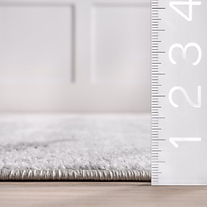 nuLOOM 10x13 Thigpen Contemporary Area Rug, Grey, Abstract Lines, Non-Slip Backing, Stain Resistant, For Bedroom, Dining Room, Living Room, Hallway, Office, Kitchen, Entryway