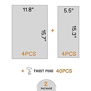 Cat Scratch Furniture Protector, 8 - Pack Cat Scratch Deterrent for Furniture, Couch Protector from Cat Claws, Anti Cat Scratch Protector, Twist Pins (Included)