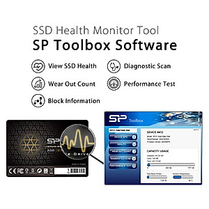 Silicon Power 1TB SSD 3D NAND A58 SLC Cache Performance Boost SATA III 2.5" 7mm (0.28") Internal Solid State Drive