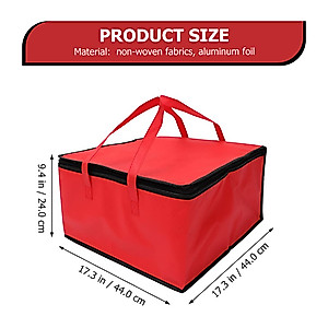 Yardwe Thermal Insulated Food Delivery Bag Large Picnic Cooler Bag Pizza Warmer Bag Reusable Grocery Bags with Zipper and Handles for Restaurants Food Delivery Travel Shopping Catering Grocery