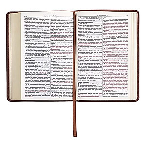 Personalized Bible Custom KJV Medium Brown Faux Leather Compact Bible Custom Made Gift for Baptisms Christenings Birthdays Celebrations Holidays