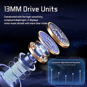 KENKUO Bluetooth Earbuds, 30ms Ultra-Low Latency, Gaming Earbuds with Breathing Light on Charging case, 13mm Driver Surround Stereo, Wireless Earphones with 35Hours Playtime, Black