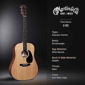 Martin Road Series D-10E Satin Sitka/Sapele Natural