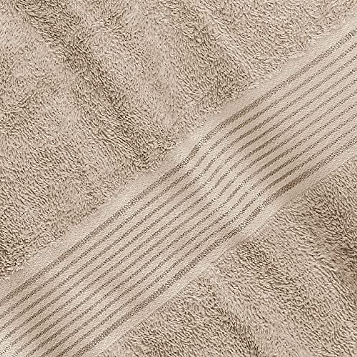Belizzi Home Cotton 2 Pack Oversized Bath Towel Set 28x55 inches, Large Bath Towels, Ultra Absorbant Compact Quickdry & Lightweight Towel, Ideal for Gym Travel Camp Pool - Tan