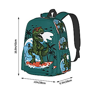 Zisqerts Dinosaur Backpack 16 Inches Lightweight Travel Laptop Backpack