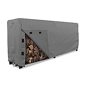 KHOMO GEAR - Firewood Rack Cover 8 foot - Heavy Duty - Black