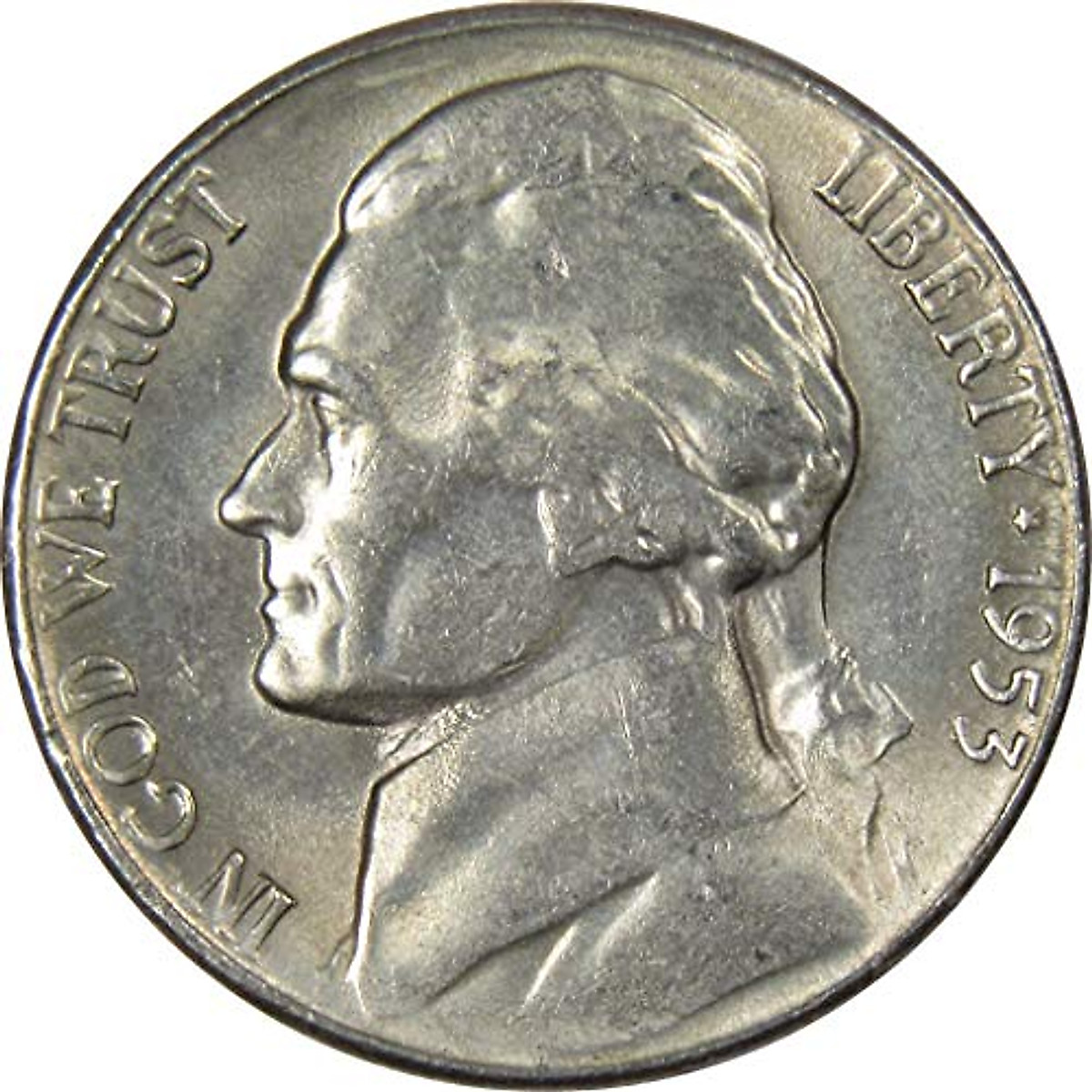 1953 S Jefferson Nickel 5 Cent Piece AG About Good 5c US Coin Collectible