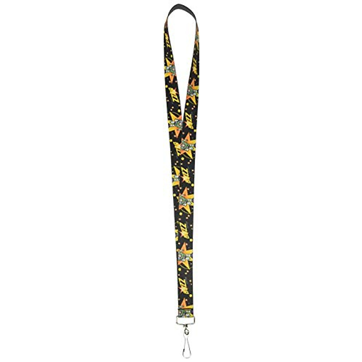Buckle-Down Lanyard Toy Story Buzz Lightyear Running Stars Black Orange Yellow, Multi-Colored, 22" x 1", LY-1.0-WDY495