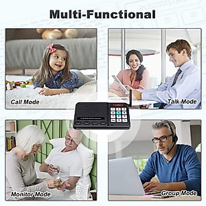 6 Pack Intercoms Wireless for Home - Long Range 1 Mile Wireless Intercom System 10 Channel 3 Code - GLCONN Room to Room Home Intercom System for Business House Office Gate Restaurant Elderly