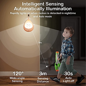 TriPro Cute Kitty Motion Sensor Night Light Wall Lamp,Rechargable,Bedroom Decoration for Kids Baby Toddler Teen Gift (Pink)