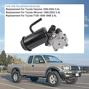 Power Steering Pump With Resevoir Replacement For Toyota Tacoma 4Runner T100 3.4L V6 Replaces 5478N, 4432035490, 443200W020, 4432004052, 4432034060 Power Assist Pump
