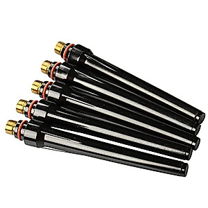 Alffun 5Pcs TIG Welding 57Y02 Long Back Cap for TIG Welding Torch wp 17 18 26 Series Tig ConsumablesWelding Soldering Supplies