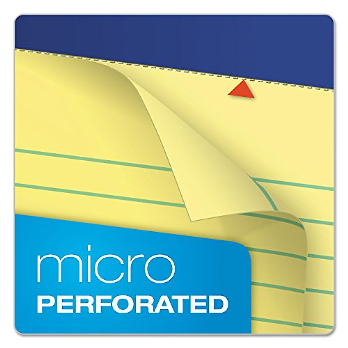 Ampad TOP20220 20220 Perforated Writing Pad, 8 1/2 x 11 3/4, Canary, 50 Sheets (Pack of 12)