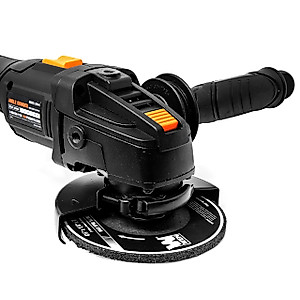 WEN Cordless Angle Grinder, Brushless with 20V Max 4.0 Ah Lithium-Ion Battery and Charger (20944), Black