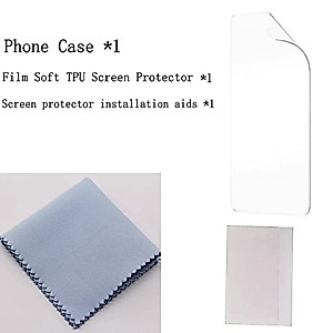 jioeuinly TCL 30 LE Jet Case Compatible for TCL 30 Z Phone Case for TCL 30Z T602DL 30LE Phone Case Cover [with Tempered Glass Screen Protector] DJS