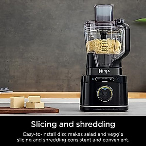 Ninja TB401 Detect Kitchen System Power Blender + Processor Pro, BlendSense Technology, Blender, Chopping & Smoothies, 1800 Peak Watts, 72 oz. Pitcher, 64 oz. Food Processor, 24 oz. To-Go Cup, Black