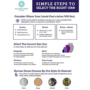 Azure Blue Cloisonne Cremation Urn for Ashes, Metal, Blue Enameled Urn, Adult Sized Cremation Urn, 9.5 Inches High