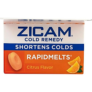 Zicam Cold Remedy Zinc Rapidmelts, Citrus Flavor, 25 Count (Pack of 1)