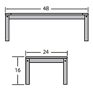 Highwood AD-DSCT1-ACE Adirondack Coffee Table, Weathered Acorn