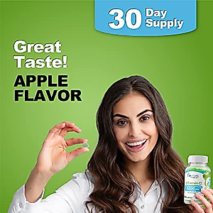 DOCTORS FINEST Vitamin C 1000mg Gummies, Maximum Strength, Vegan, GMO-Free Gluten Free, Great Taste Natural Sour Apple Flavor Gummy Vitamins, Immune Support Dietary Supplement, for Adults, 90 Gummies