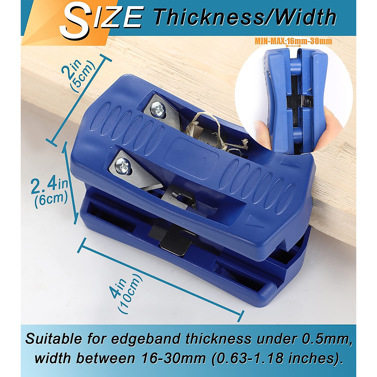 Edge Banding Trimmer, Plastic PVC Plywood Melamine Wood Manual Edge Banding,Manual Trimming Woodworking Tool