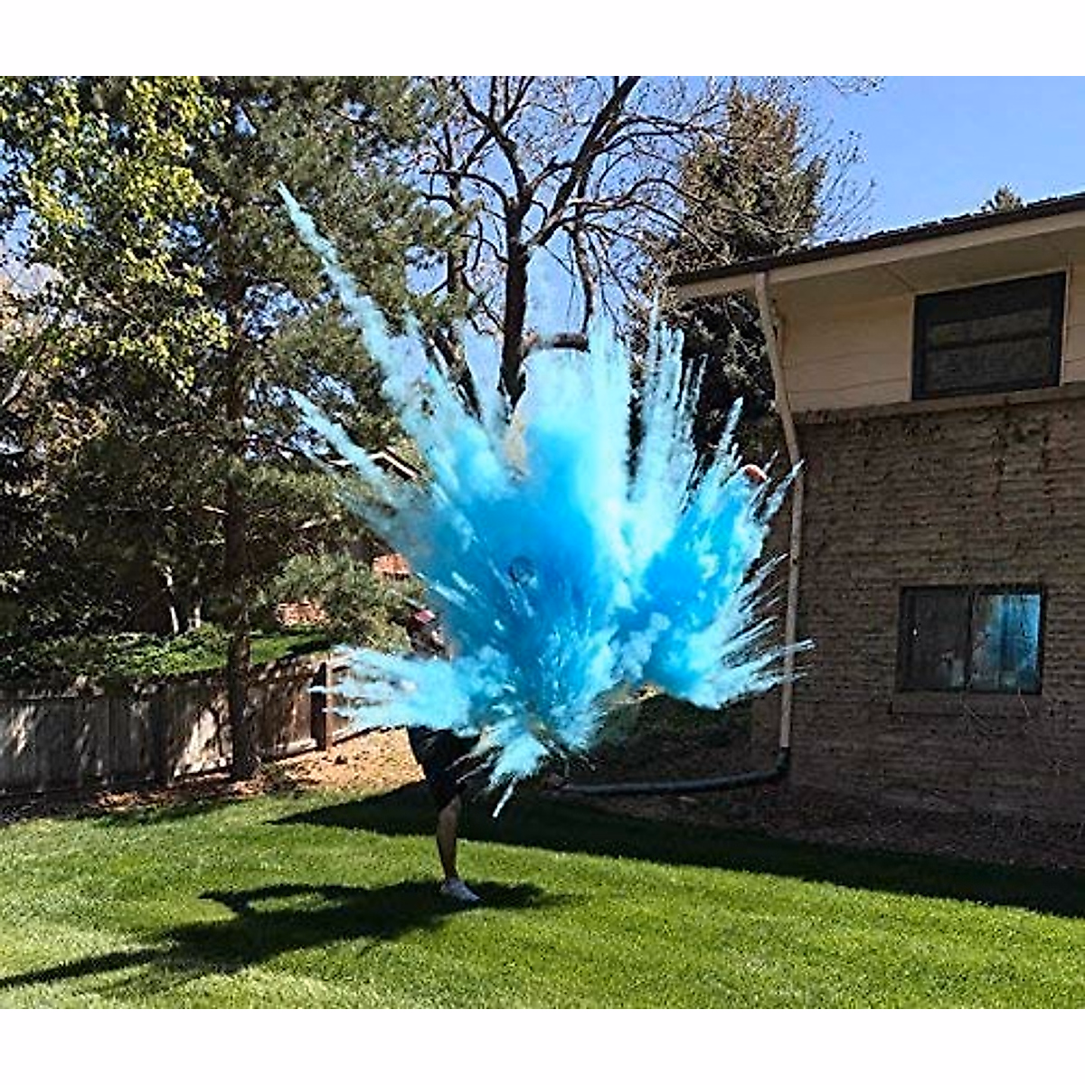 Simply Health Gender Reveal Football Closes Firmly and Non Transparent with Both Pink and Blue Powder. Hugh Colorful Powder Puff for The Best Gender Reveal Party Surprise