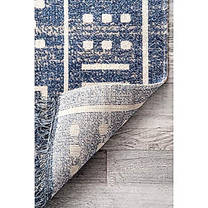 nuLOOM Cora Tribal Indoor/Outdoor Area Rug, 10' x 14', Blue