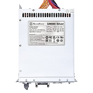 SilverStone Technology GM600 Silver Cybenetics Silver 600W Mini redundant Power Supply, SST-GM600-S, TAA Compliant