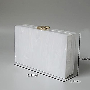 Fashion Accessory Women Bag Acrylic White Solid Night Dinner Handbag Woman Wedding Evening Bag Trendy Party Clutch Purse