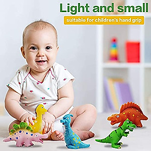 Gizmovine Fun Dinosaur Baby Toy 12 Pack Collection of Colorful Foam Bath Toys - Perfect for Kids & Children's Bath Time Adventures.