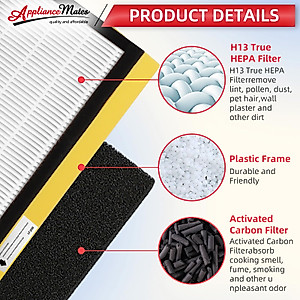 FLT4825 HEPA Filter B Replacement for Guardian Air Purifier, 4 HEPA Filters and 8 Pre-Filters by APPLIANCEMATES