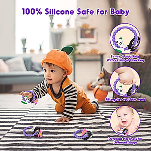 Halloween Cute Teething Ring, White Ghost & Pumpkin - Soft Silicone, Lovely Gifts 3-12 Months