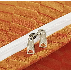 Shxime Large Triangular Headboard Triangular Reading Bed Rest Pillow Daybed Backrest Support Cushion (Orange, 79"x8"x20")