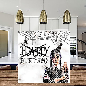 Funny Birthday Cards for Men & Women - Wednesday Addams - Happy Birthday Card for Friends Brother Sister Uncle Auntie Dad Mom Son Daughter 5.7 x 5.7 Inch Joke Humour Greeting Cards