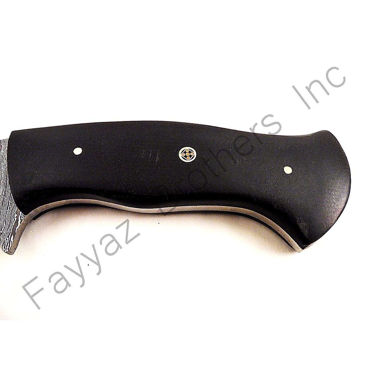 FAYYAZ BROTHERS Custom Made Damascus Steel Hunting Knife/Kukri Knife FBK-15303 (Black Micarta)