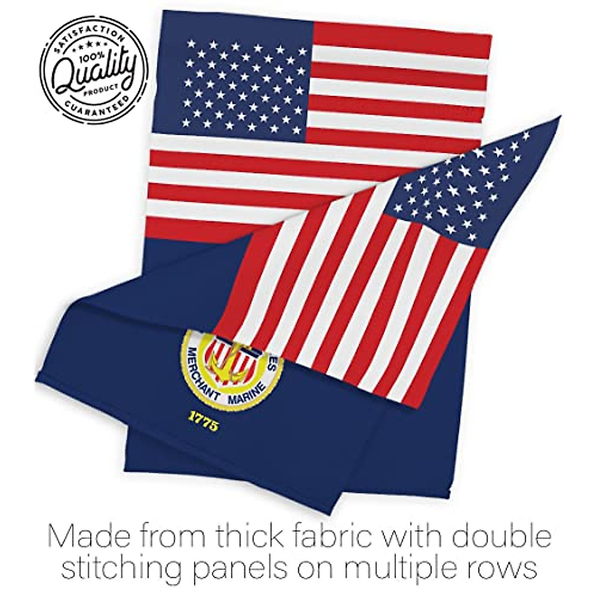 US Merchant Marine Garden Flag - Set Wall Hanger Armed Forces Corps USMC Semper Fi United State American Military Veteran Retire Official - House Banner Small Yard Gift Double-Sided 13 X 18.5