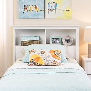 Prepac Monterey White Twin Storage Headboard