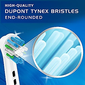 Replacement Toothbrush Heads Compatible with Braun Oral-B Electric Toothbrushes, 4PCS, Accessories for Vitality FlossAction, Fit Oral B Handles 3756 3757 3744 3765 3709 4729
