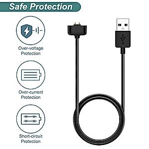 Kissmart Charger for Amazfit Band 7, Replacement USB Magnetic Charging Cable Cord Accessories for Amazfit Band 7 Fitness Tracker [2Pack - 3.3ft/1m] (2)