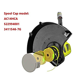 11ft 0.080" Replacement Trimmer Spool for Ryobi One Plus AC80RL3 18v 24v 40v with AC14HCA String Trimmer Cap Covers Cordless Auto-Feed Twist Single Line (10 Spool+2 Cap)